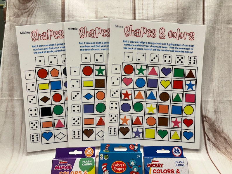 Shapes & Colors, Free Lamination, Savings Challenge, Budgeting, Scratch ...