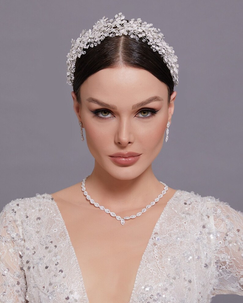 Crystal Bridal Hair Piece, Bridal Diamond Hair Piece, Diamond Hairband ...