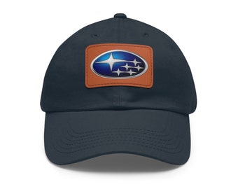 Vintage Tough & Powerful 4WD SUBARU White Shiny Faux Leather Trapper ...