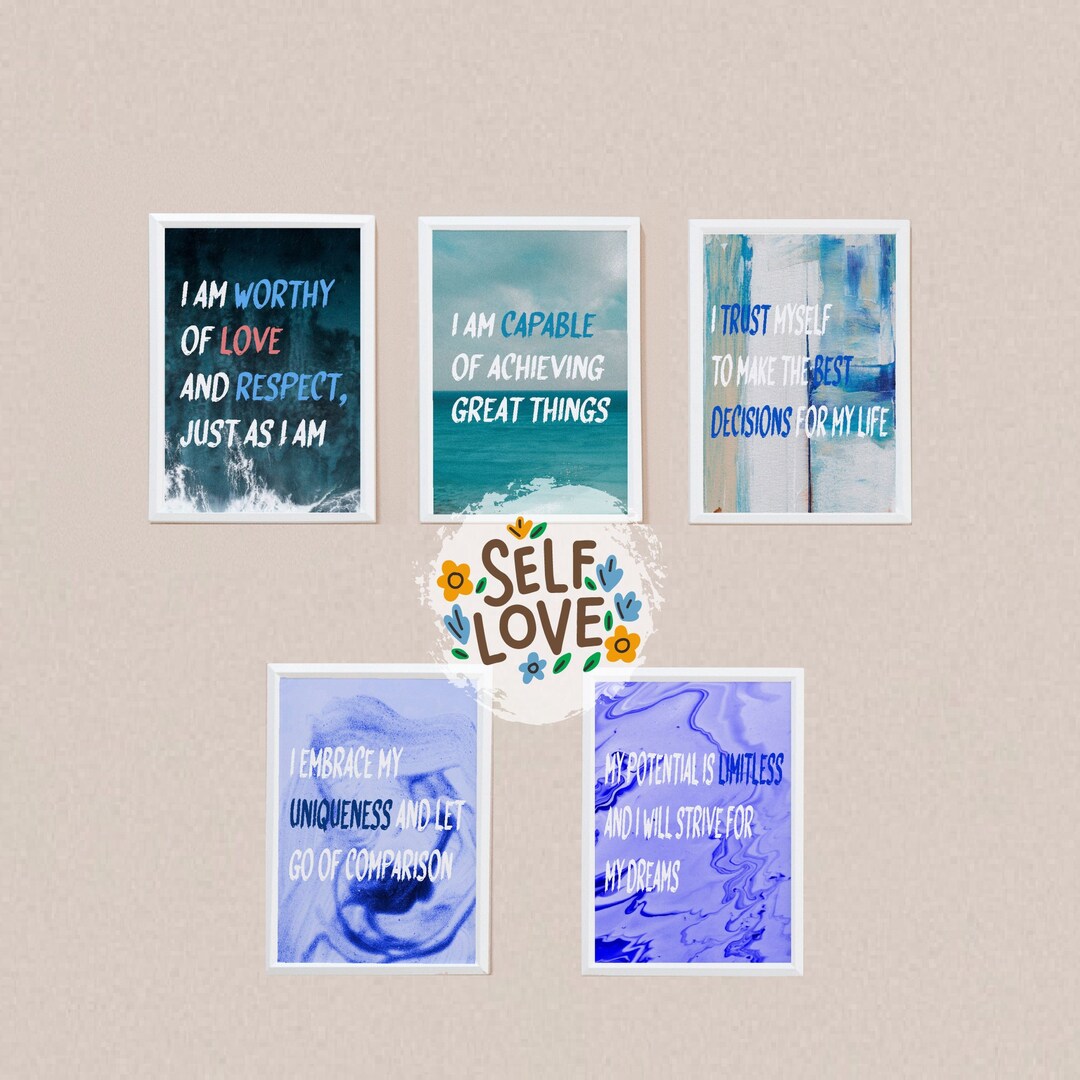 Self Love Affirmation Wall Art, Self Love Posters, Daily Affirmation ...