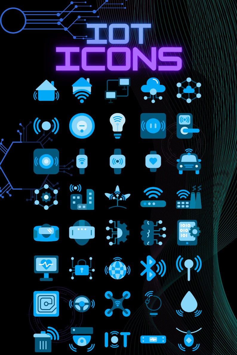 300 Internet of Things Icons Pack, Iot Icons, Icon Svg, PNG Icons ...