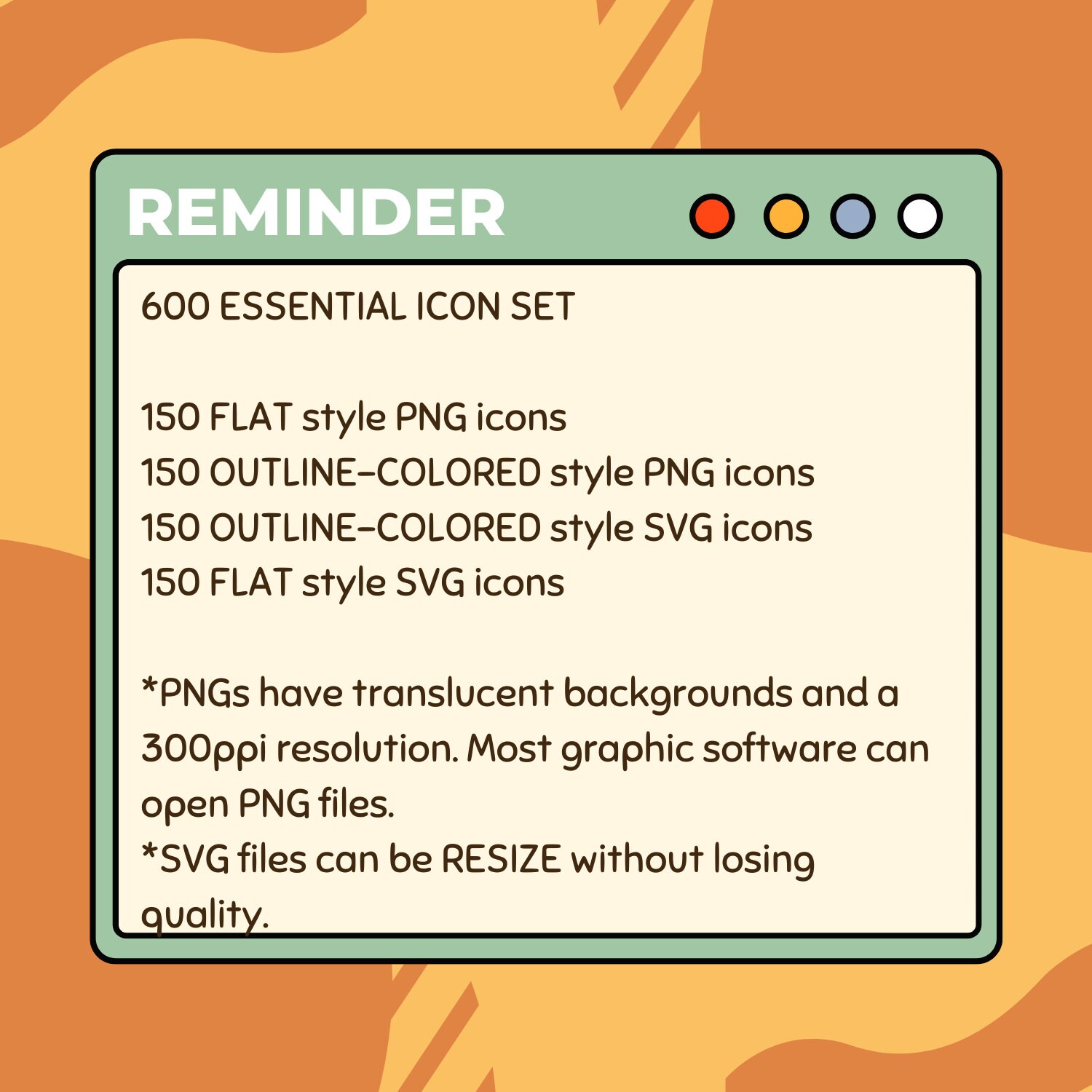 Essential Icons Flat Style of 600 Svg, Outline-colored Style, Icons ...