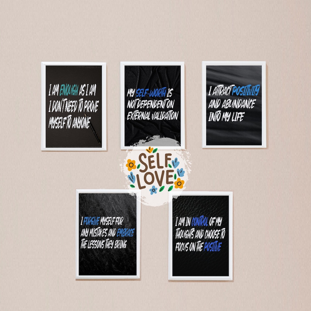 Self Love Affirmation Wall Art, Self Love Poster, Daily Affirmation ...