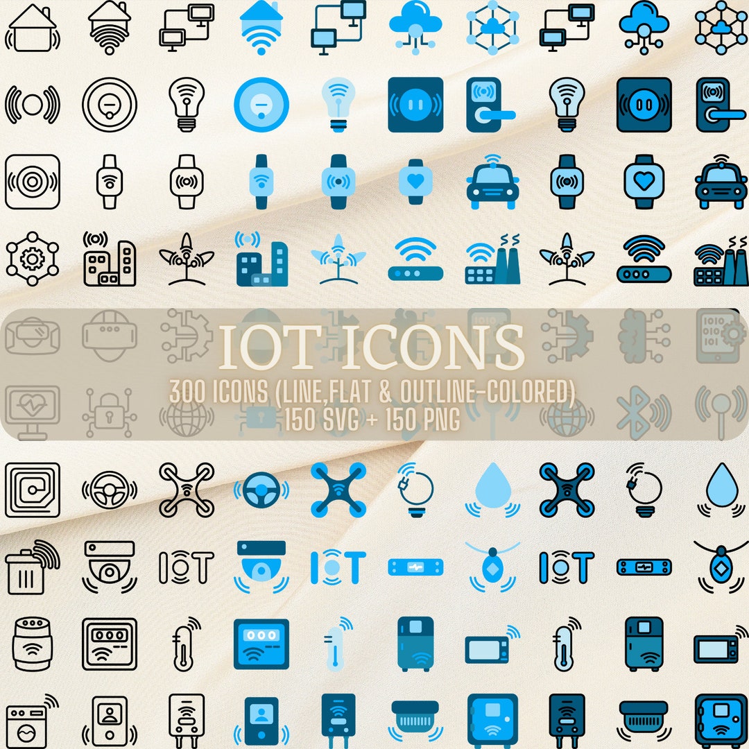 300 Internet of Things Icons Pack, Iot Icons, Icon Svg, PNG Icons ...
