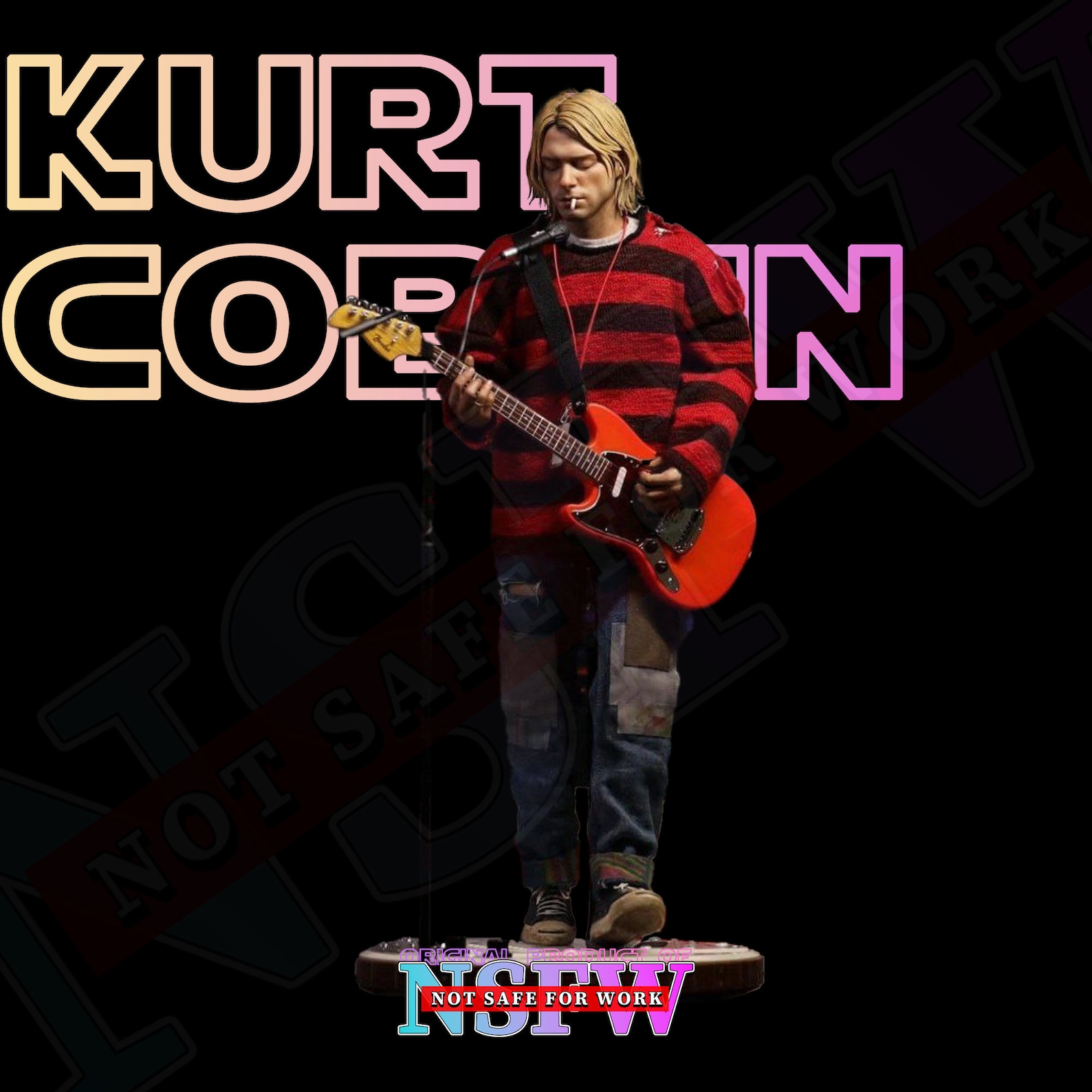 Kurt Cobain STL Model for 3D Printing 3D Printable Kurt Cobain Figure ...