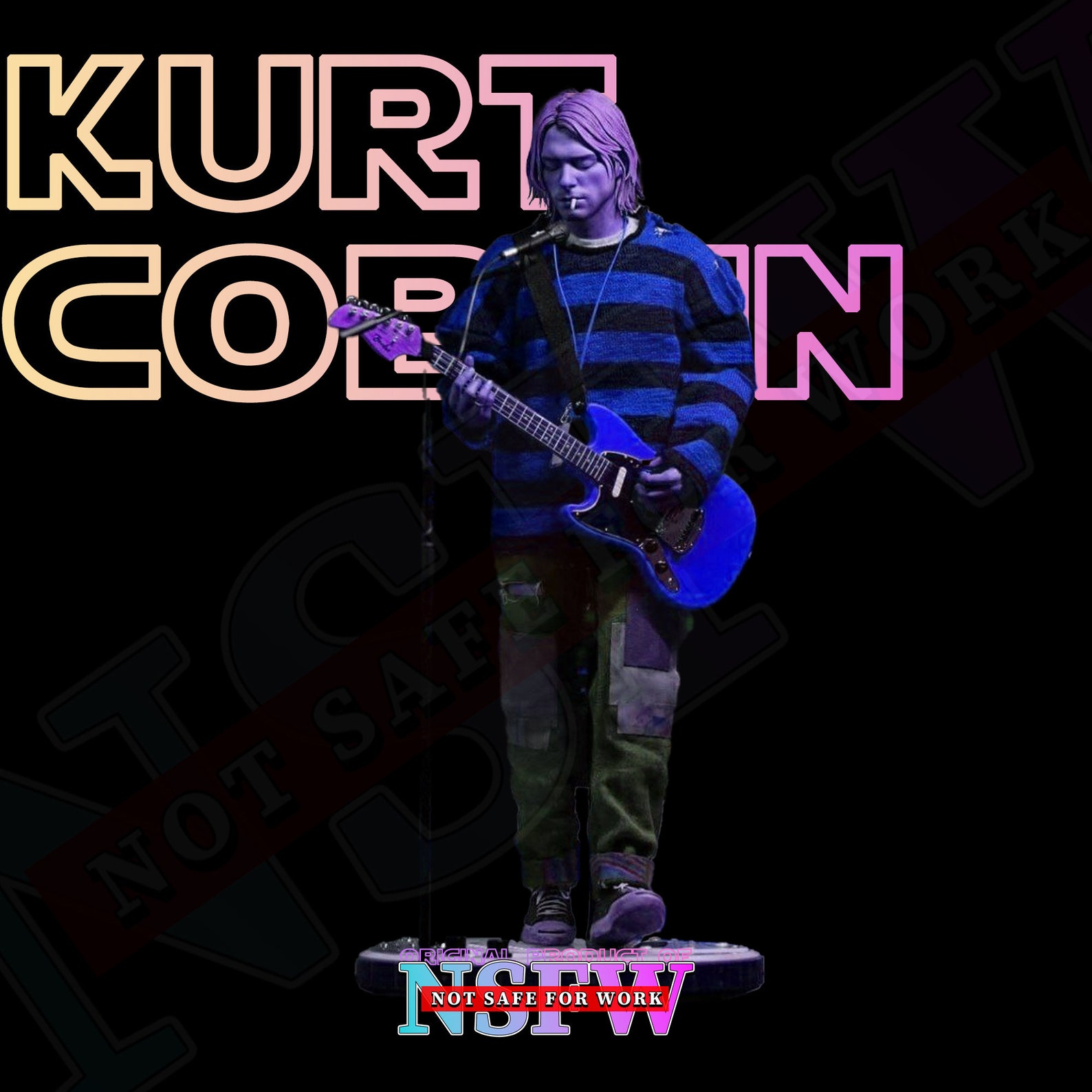 Kurt Cobain STL Model for 3D Printing 3D Printable Kurt Cobain Figure ...