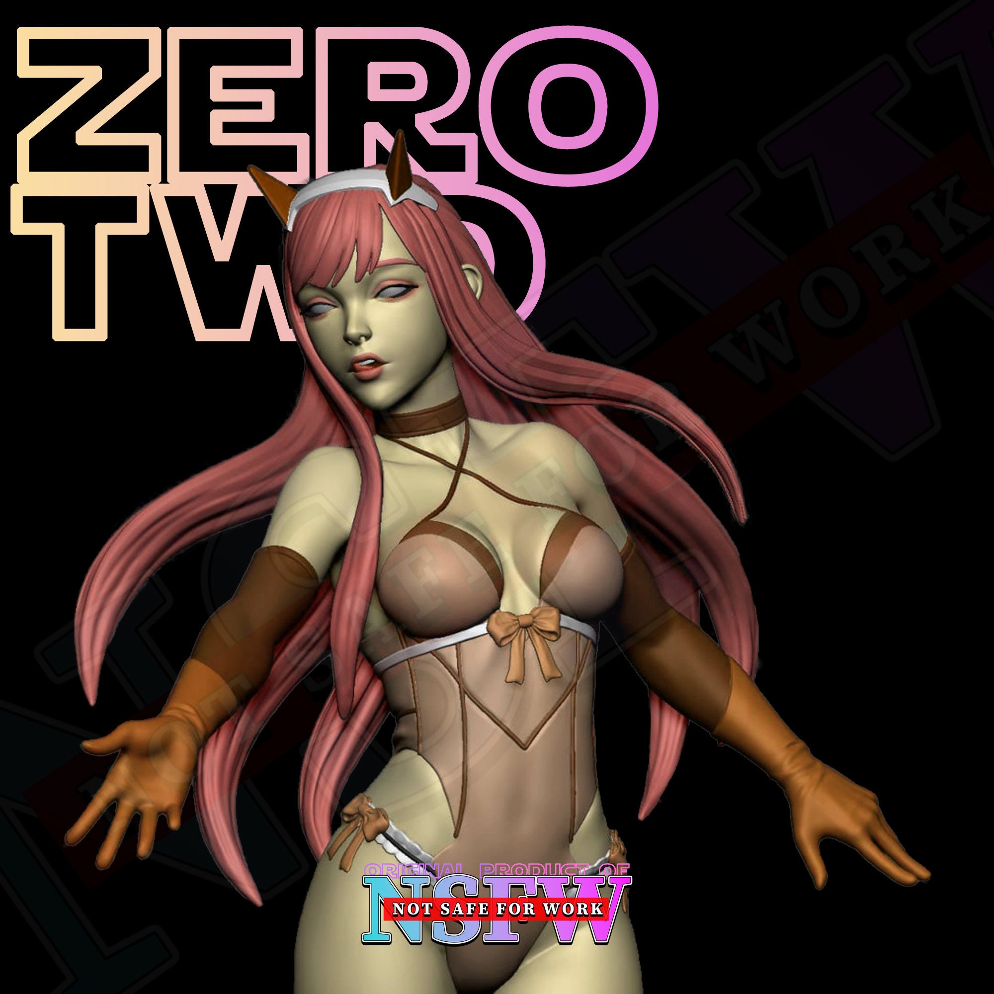 Sexy Zero Two STL Model 3D Printable Zero Two Figure Sexy Zero Two 3D STL Model for 3D Printing ...