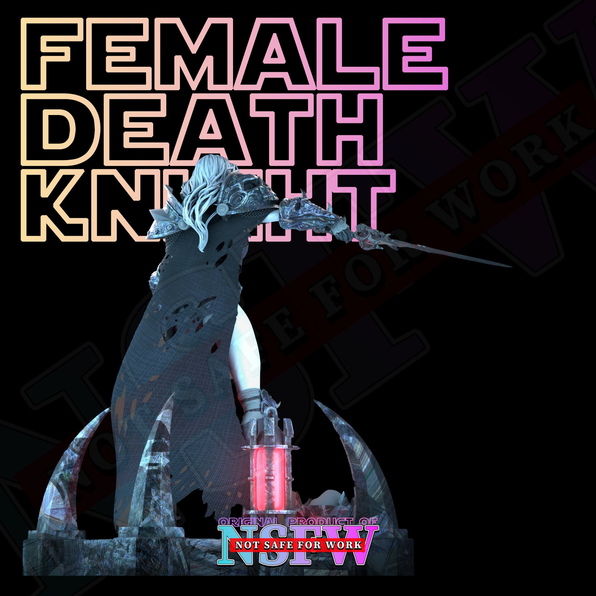 Female Death Knight Figure STL Fr World of Warcraft - Worl of Warcraft ...
