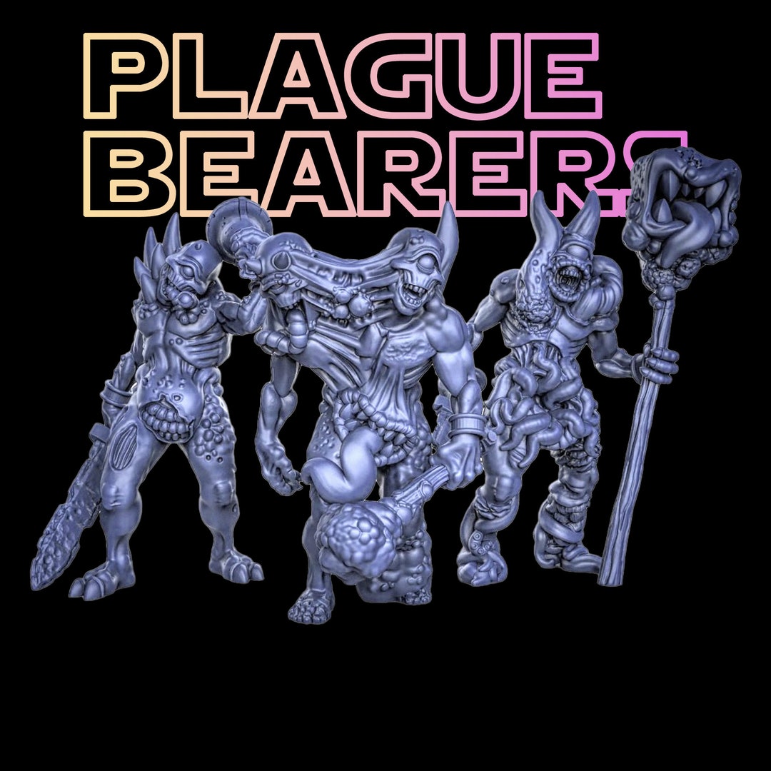 Plague Bearers STL Model for 3D Printing Dnd Miniature Horror Gothic ...