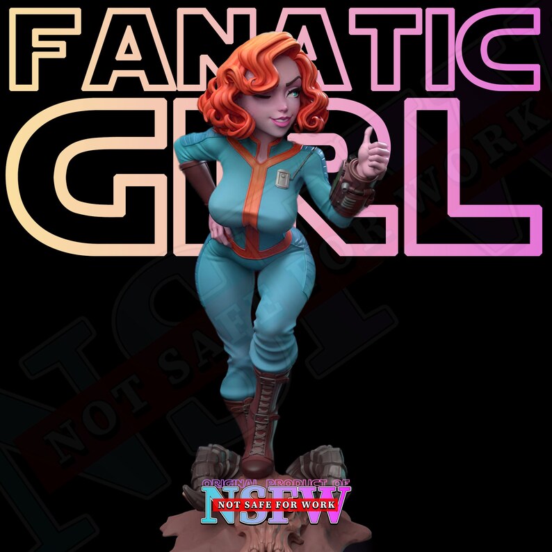 Fanatic Girl + NSFW - Nsfw Fan Girl 3D STL Model - Nsfw Stl - Nsfw ...