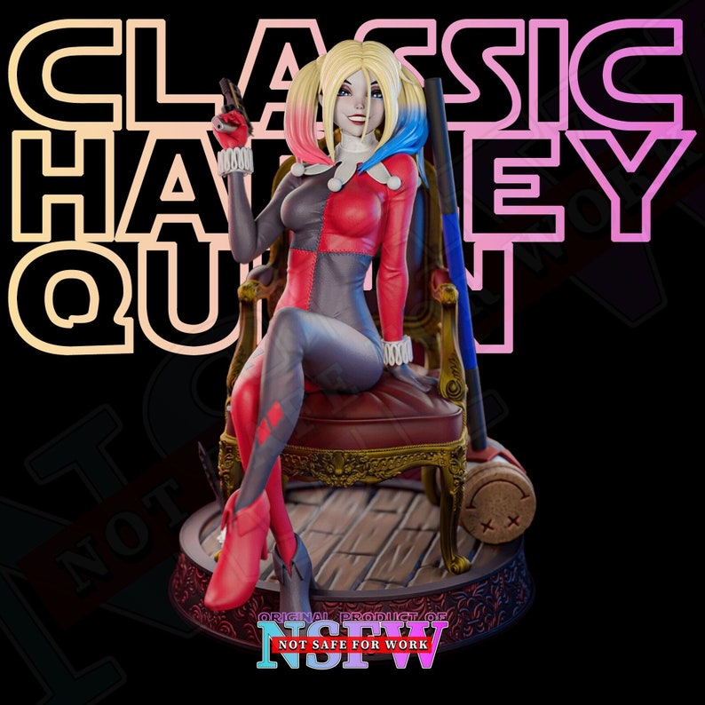 Harley Quinn Classic Model For 3d Printing File Type Stl Sfw Model