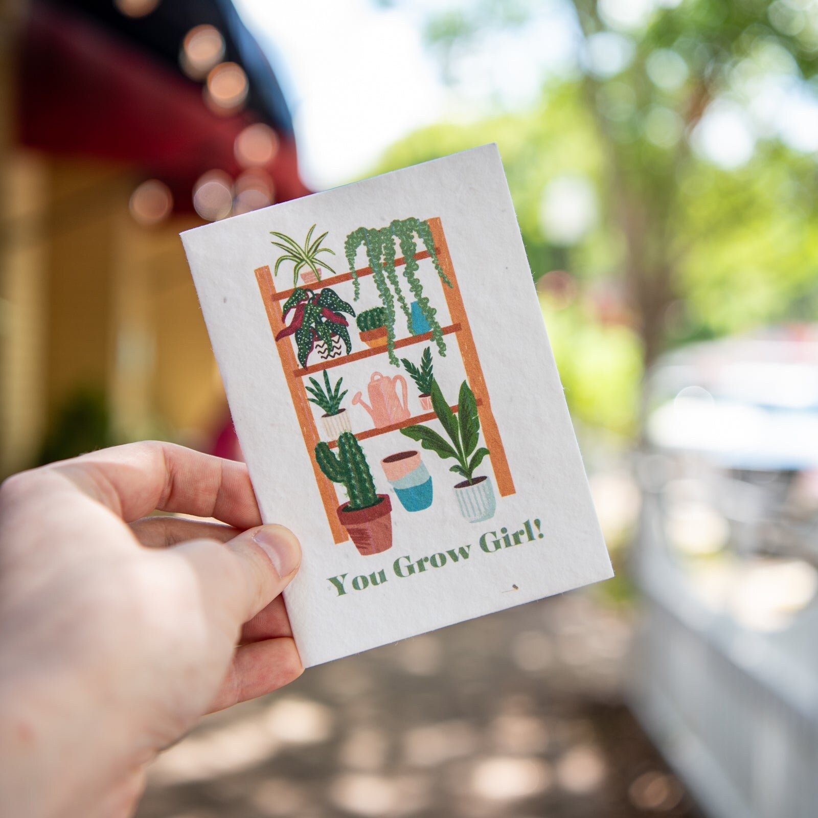 Plantable Card You Grow Girl Wildflower Seed-embedded Cards - Etsy