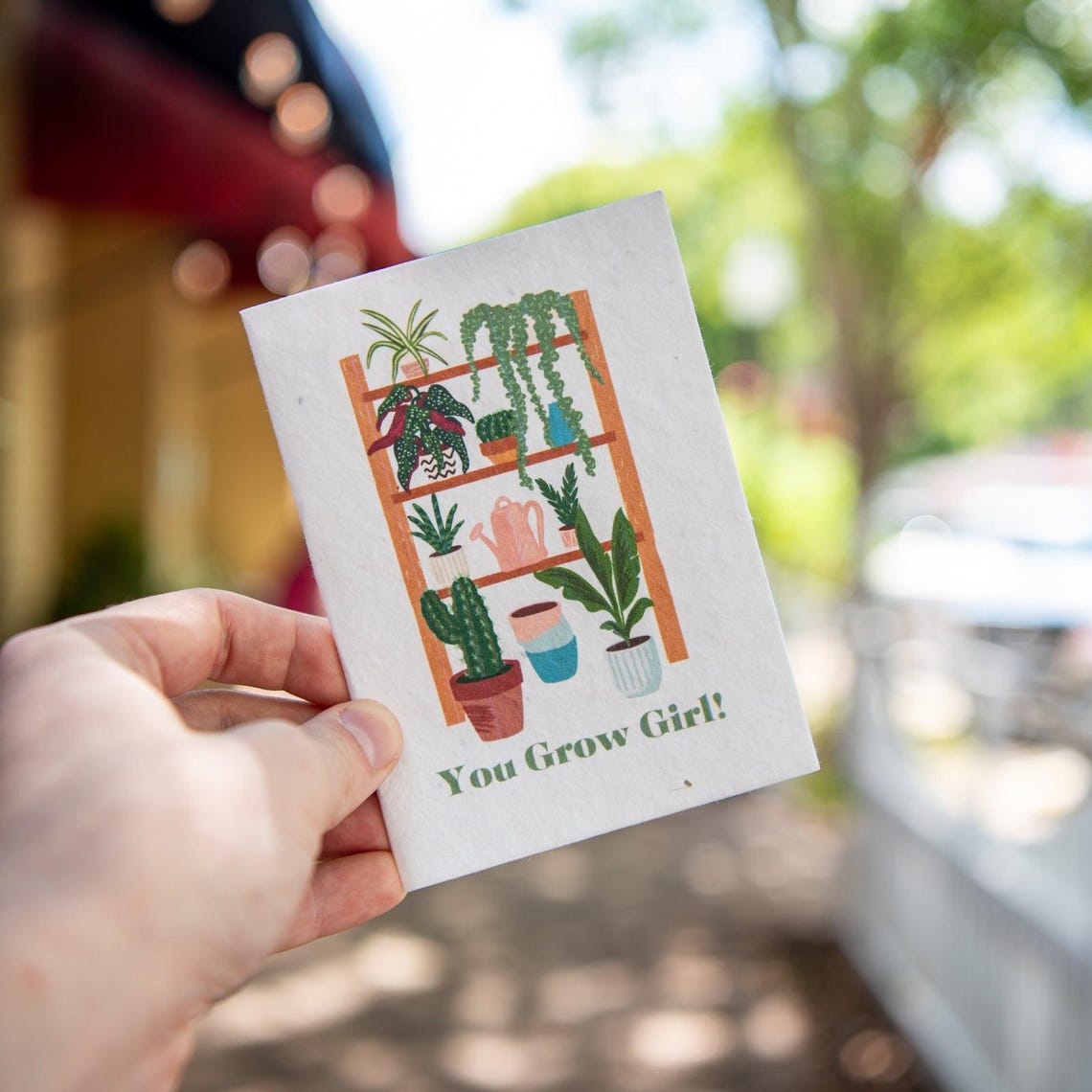 Plantable Card- You Grow Girl - Wildflower Seed-embedded Cards - Etsy