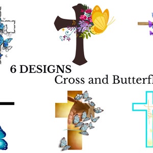 Cross and Butterfly PNG / Transparent Background/ Cross Bundle ...