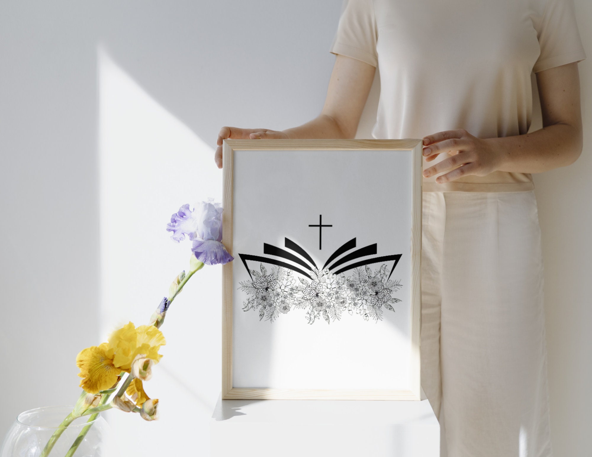 Bible With Flowers Png/ Open Bible / Cross and Bible/ Bible Book ...