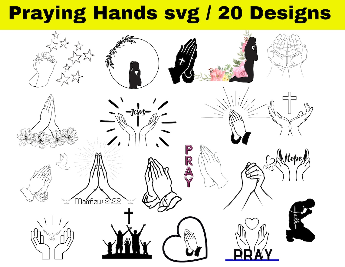 Praying Hands Svg/ Christian Svg/ Catholic Svg/ Jesus/ Religion ...