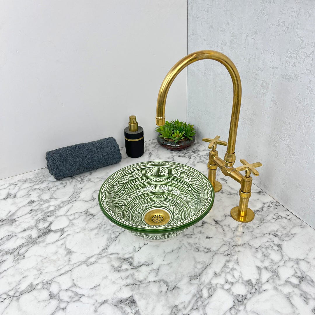 Custom Made Bathroom Ceramic Wash Basin - Round Bathroom Sink Vanity ...