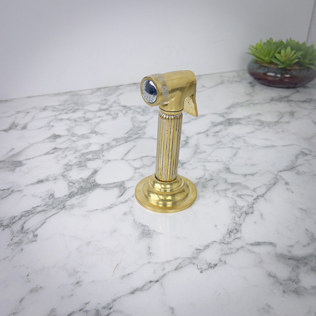 Unlacquered Solid Brass Kitchen Sink Sprayer, Handmade Kitchen Sprayer ...