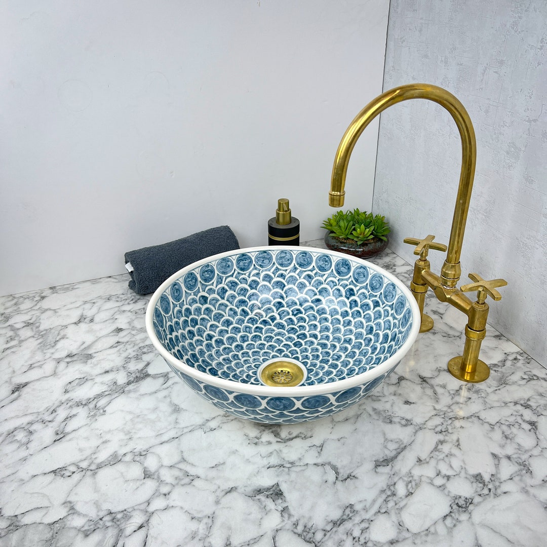 Custom Ceramic Hand Wash Basin Centerpiece for Bathroom Vanity ...