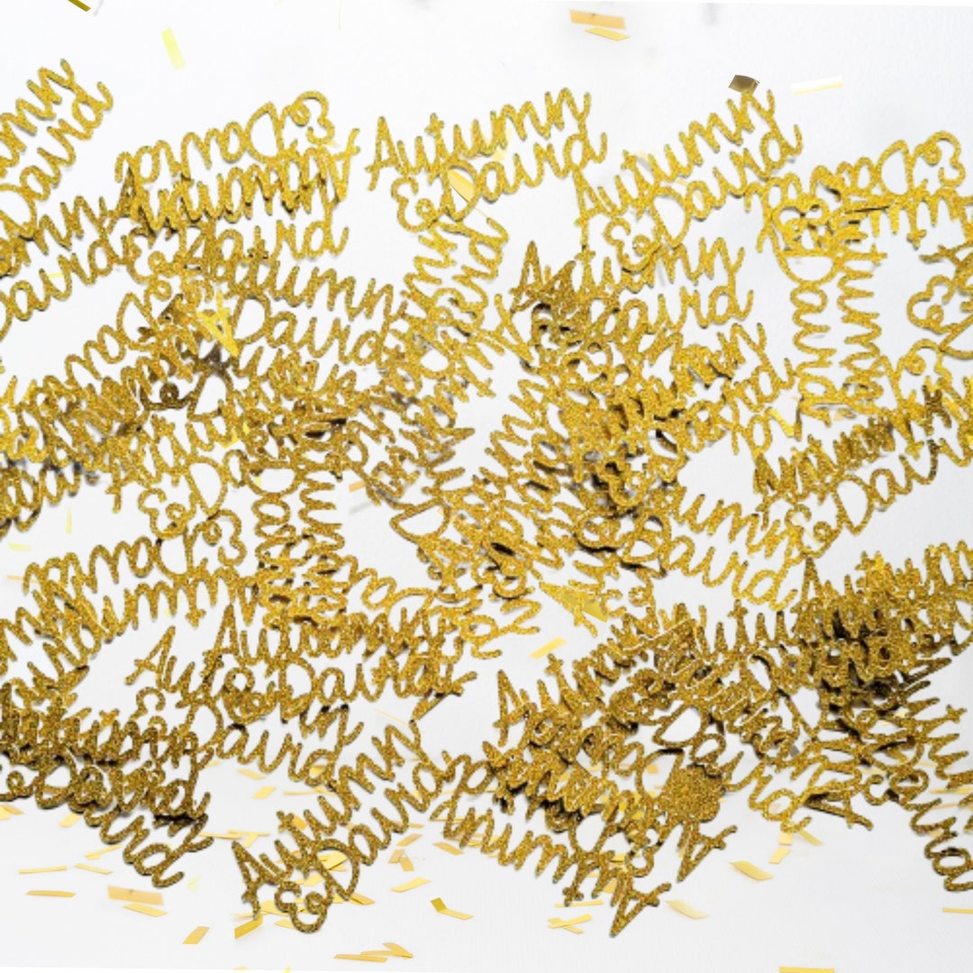 Custom Confetti Two Names, Sparkly Table Decor, Birthdays, Bridal ...