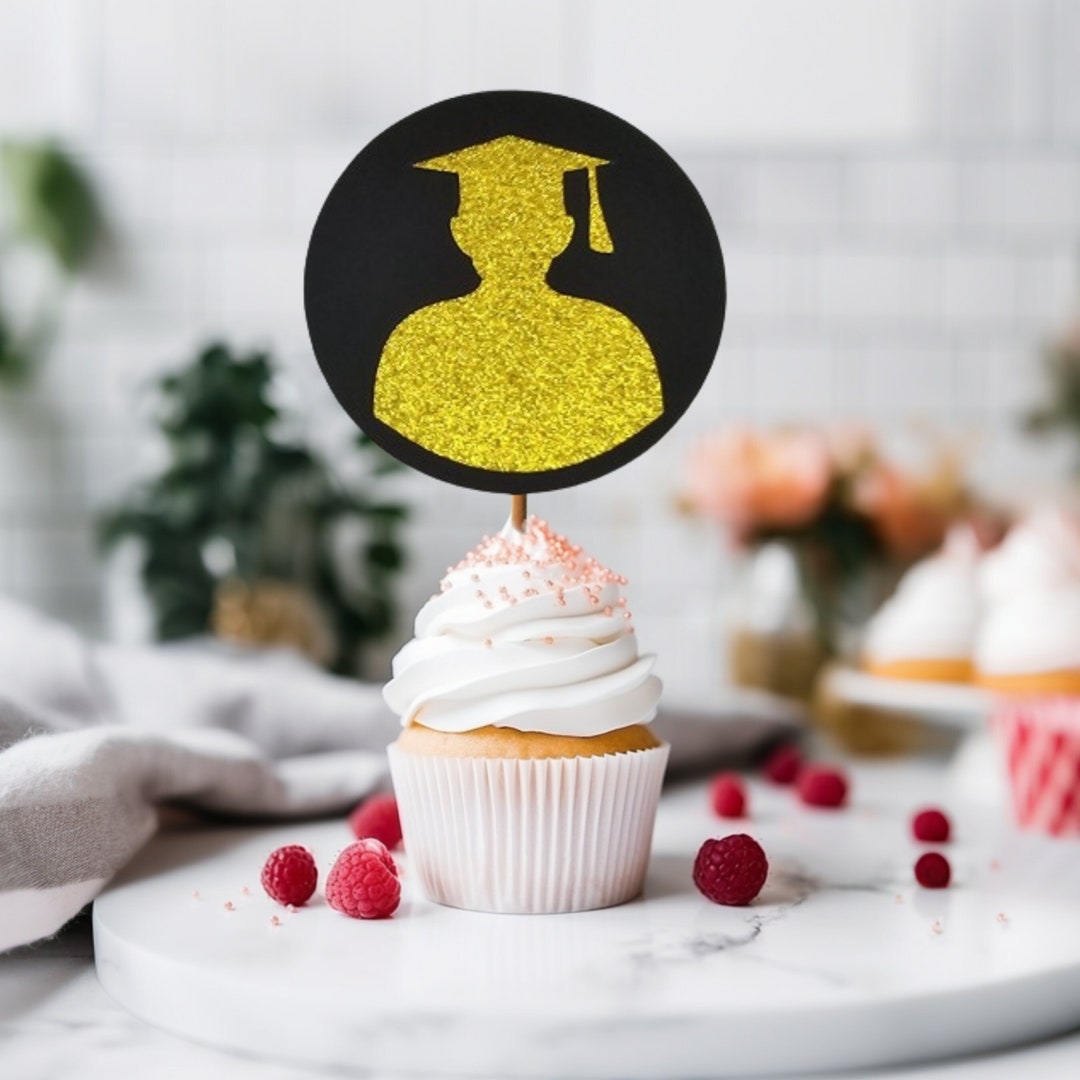 Graduation Cupcake Topper, Graduate Cupcake Topper, Custom Name Decor ...