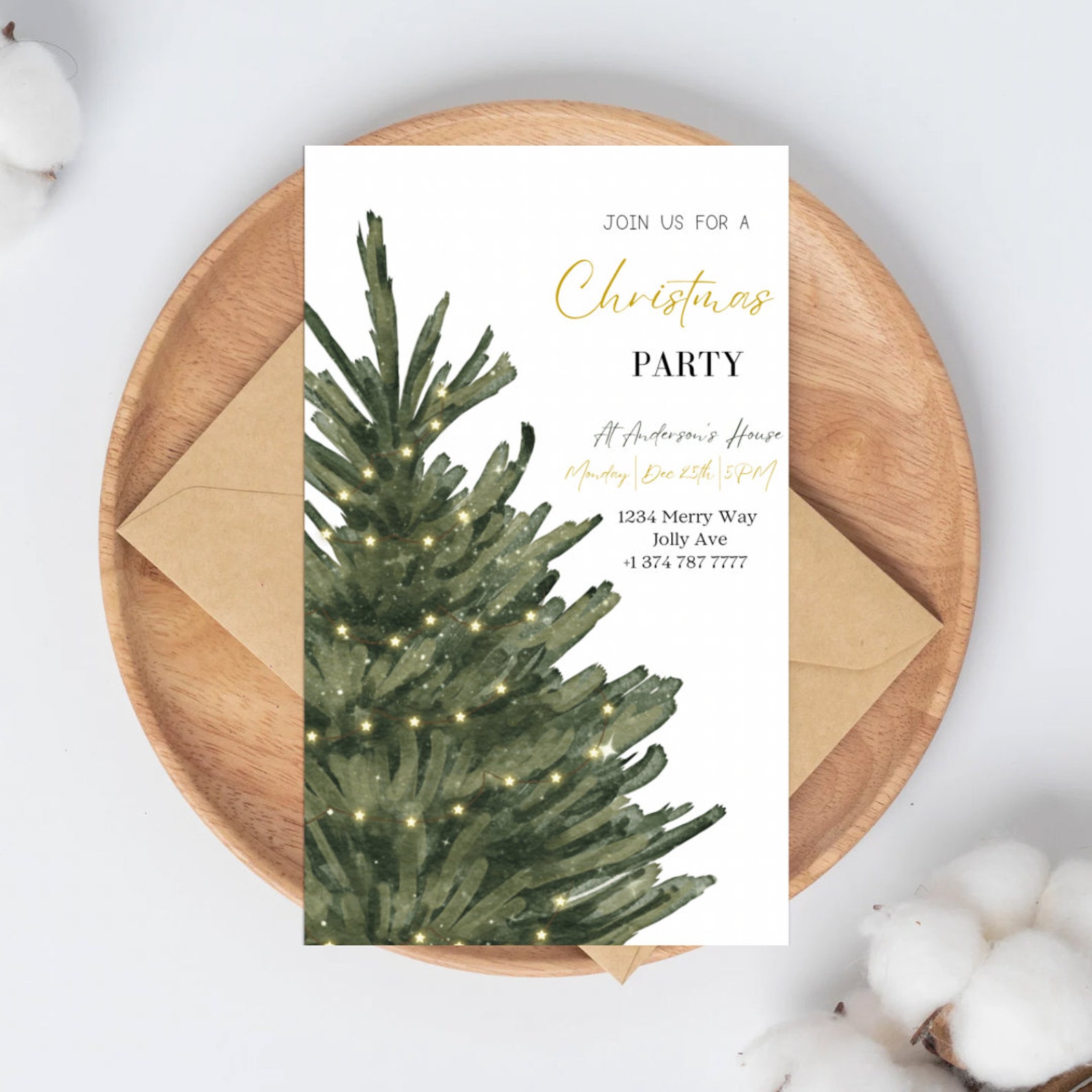 Christmas Party Invitation, Christmas Party Invite, Christmas Party ...