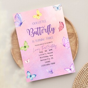 Fluttering Butterfly Party Invitation - Colorful Decor, Colorful ...