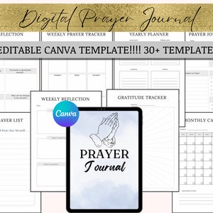 Prayer Journal Printable, Reflection Notes, Daily Prayer Planner ...