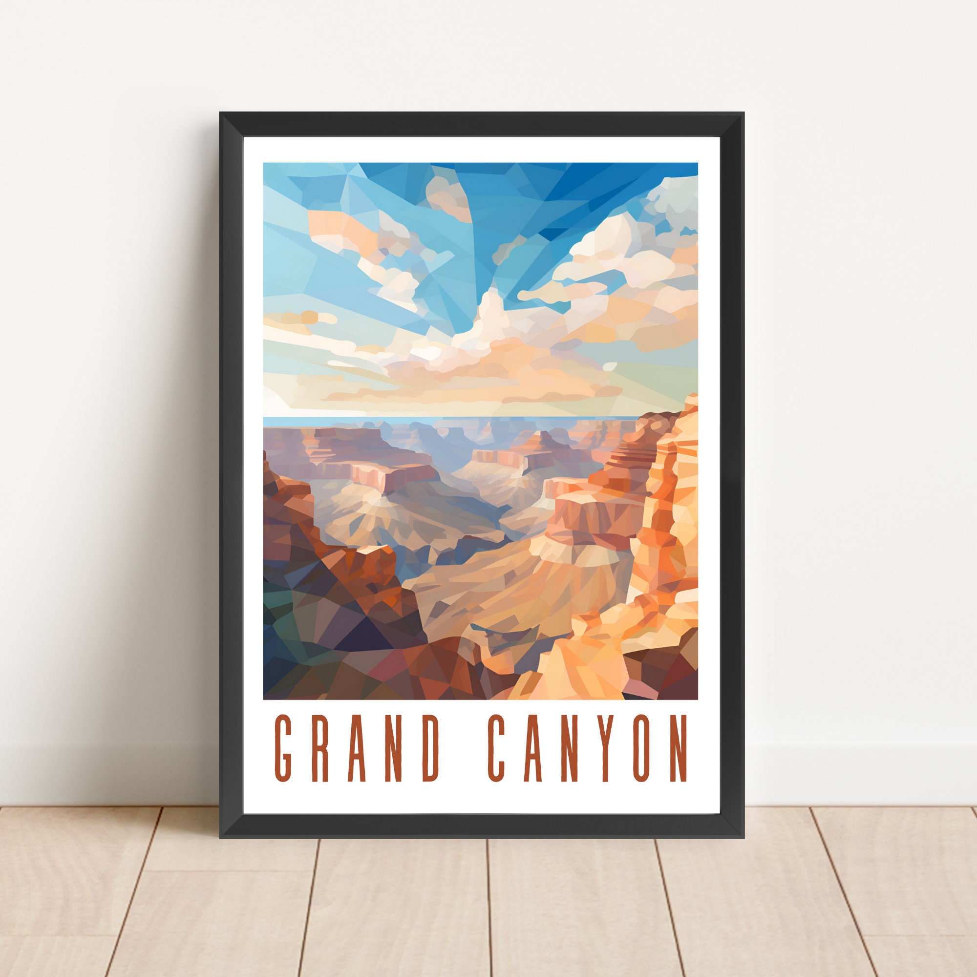 Grand Canyon National Park Poster: Abstract Arizona Landscape Art ...