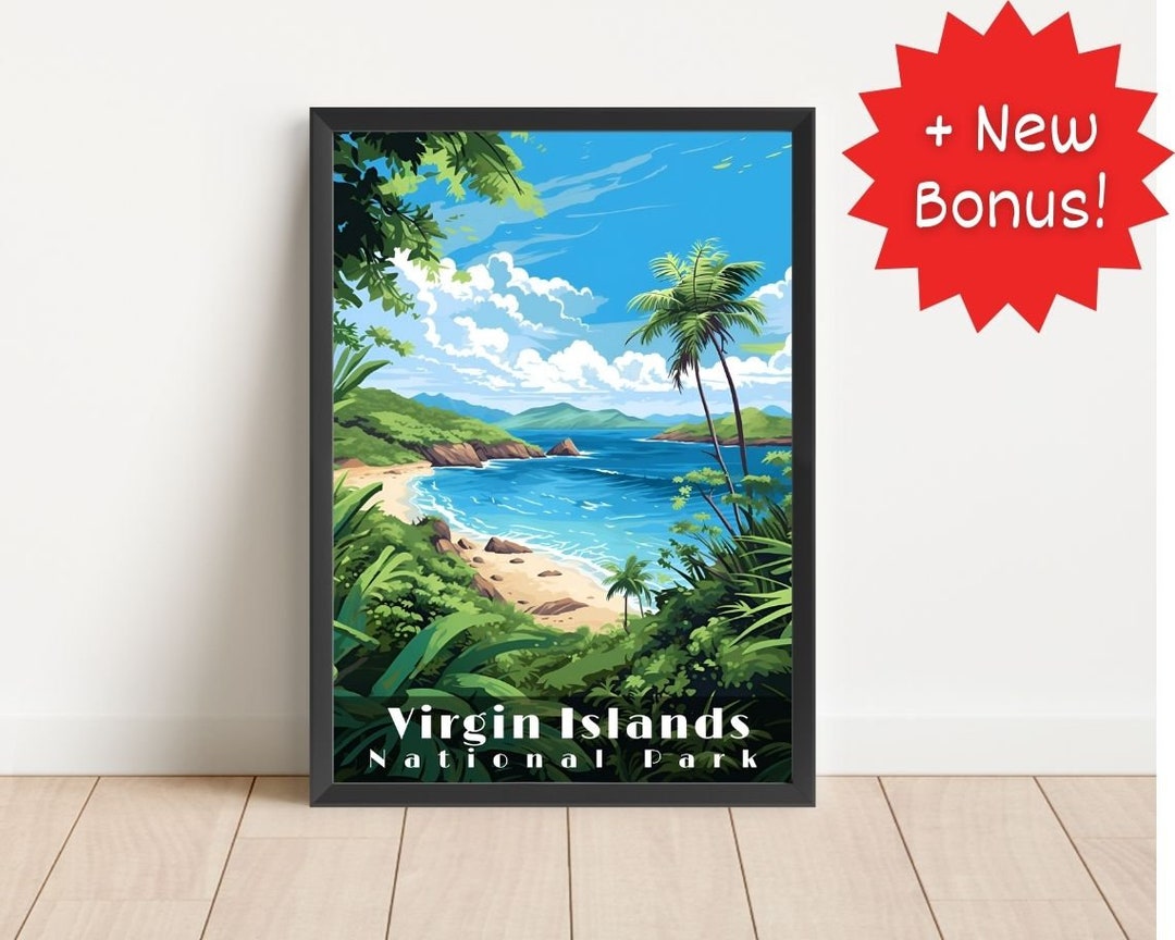 Virgin Islands National Park Poster Wall Art Travel Poster National ...