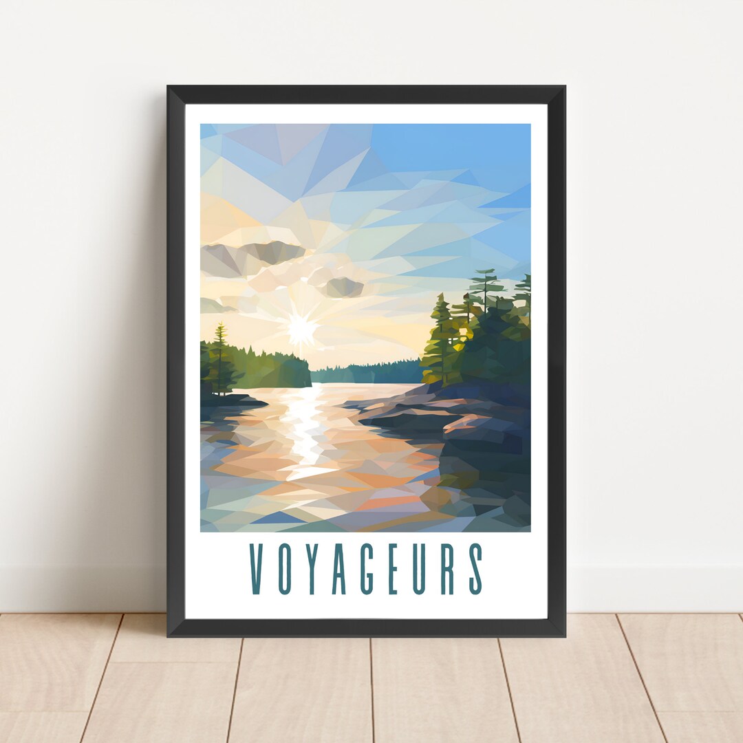 Voyageurs National Park Poster Minnesota Travel Wall Art Digital ...