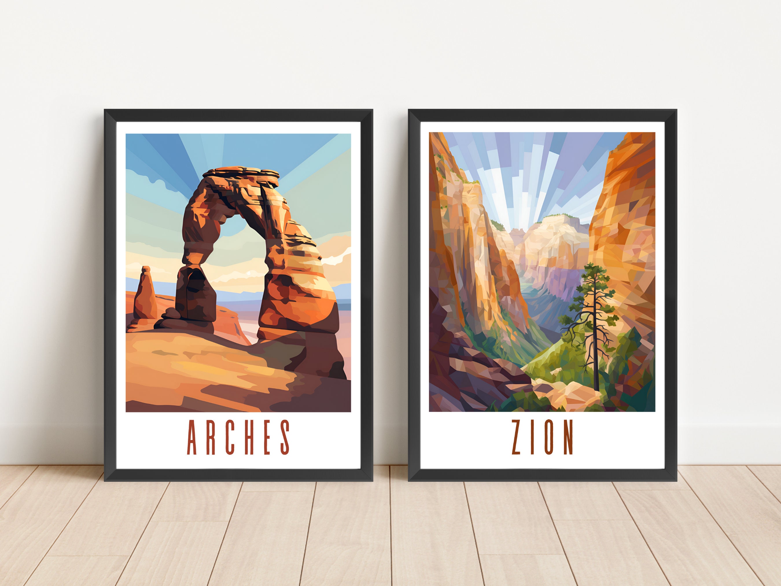 Utah National Parks Posters Set of 5 Prints Gallery Wall Art Digital ...