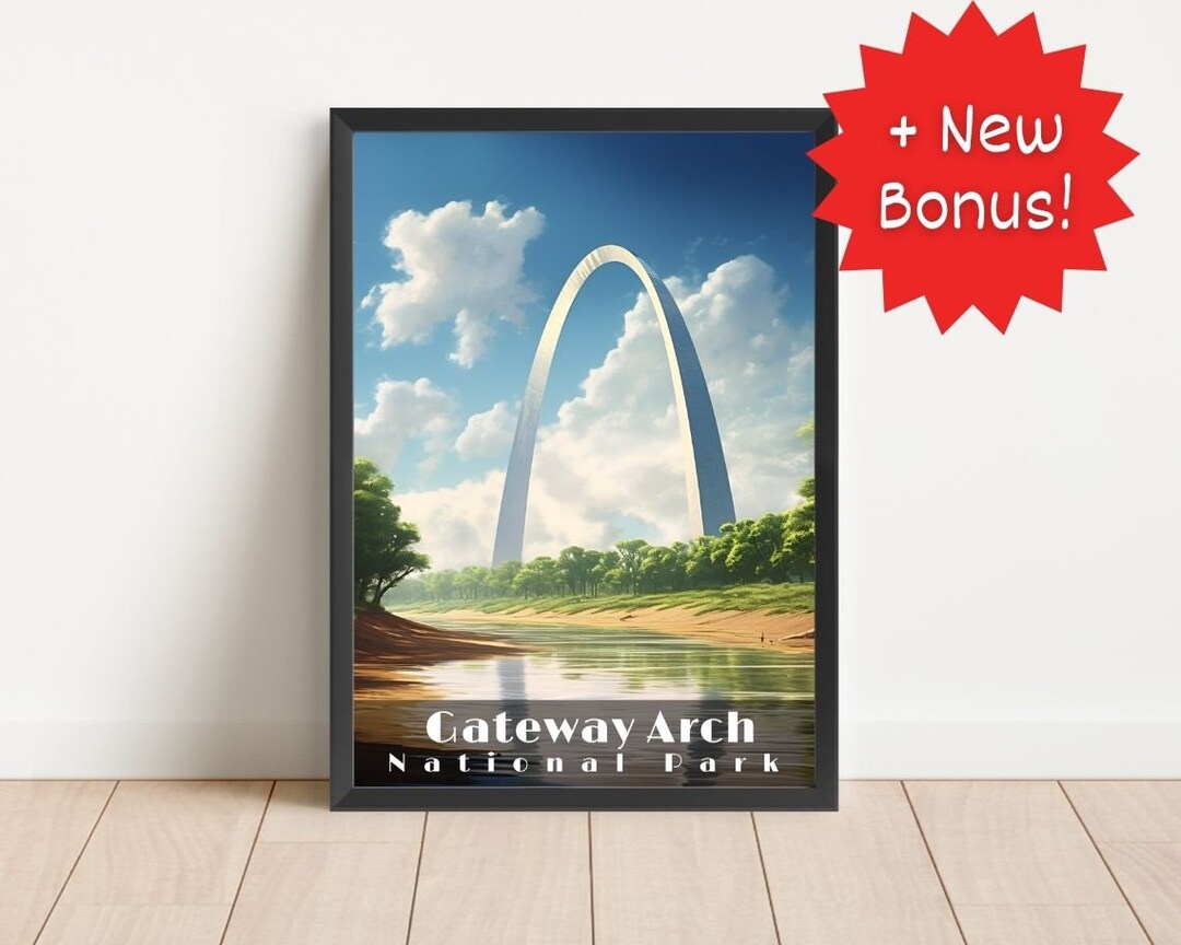 Gateway Arch National Park Poster Wall Art Travel Poster National Park ...