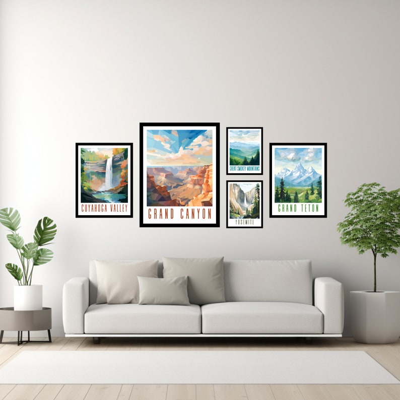 Grand Canyon National Park Poster: Abstract Arizona Landscape Art ...