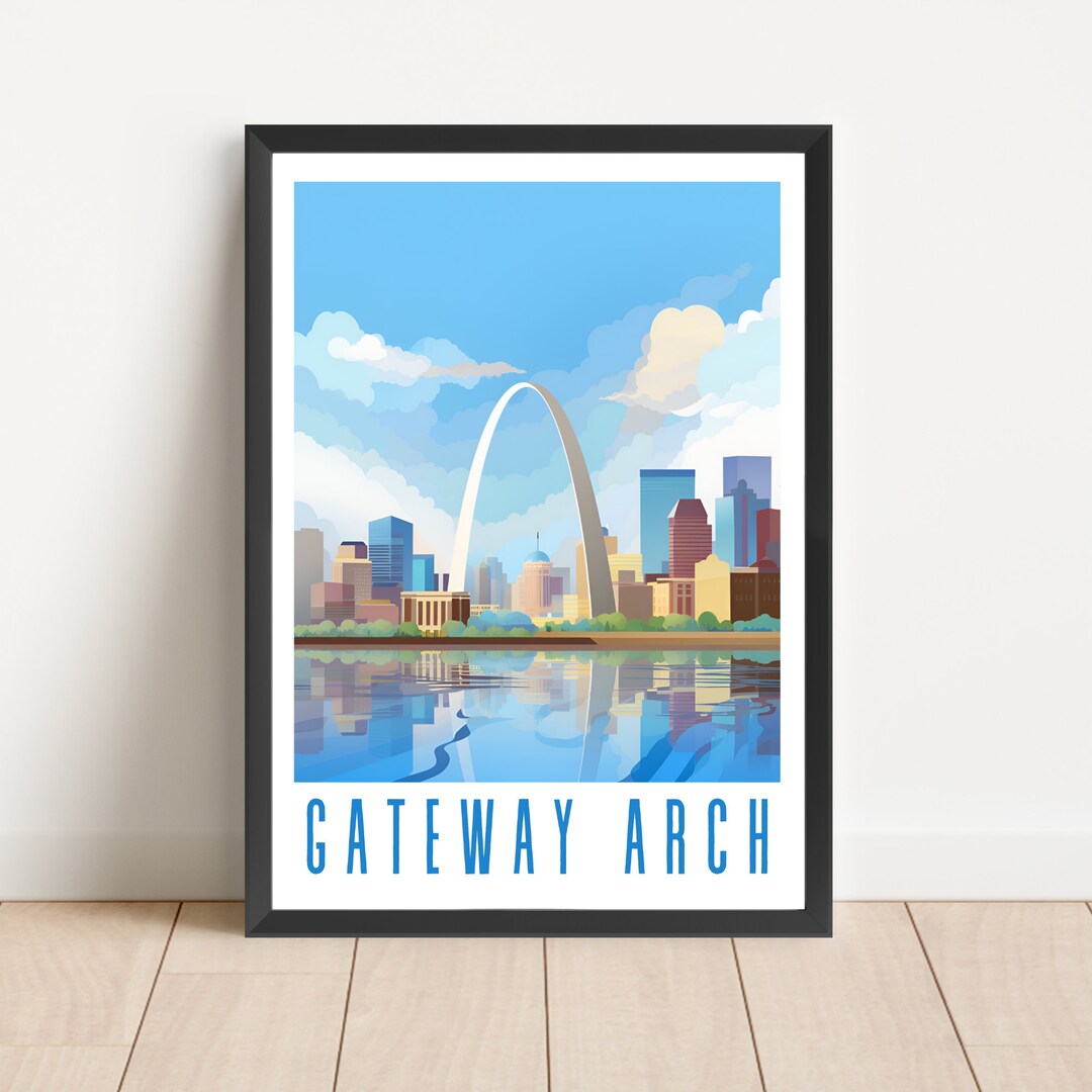 Gateway Arch National Park Poster: St Louis Travel Art (digital ...