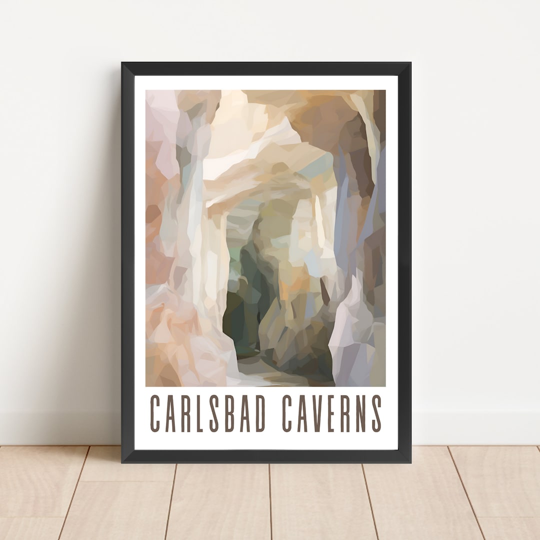 Carlsbad Caverns National Park Poster New Mexico Travel Wall Art ...