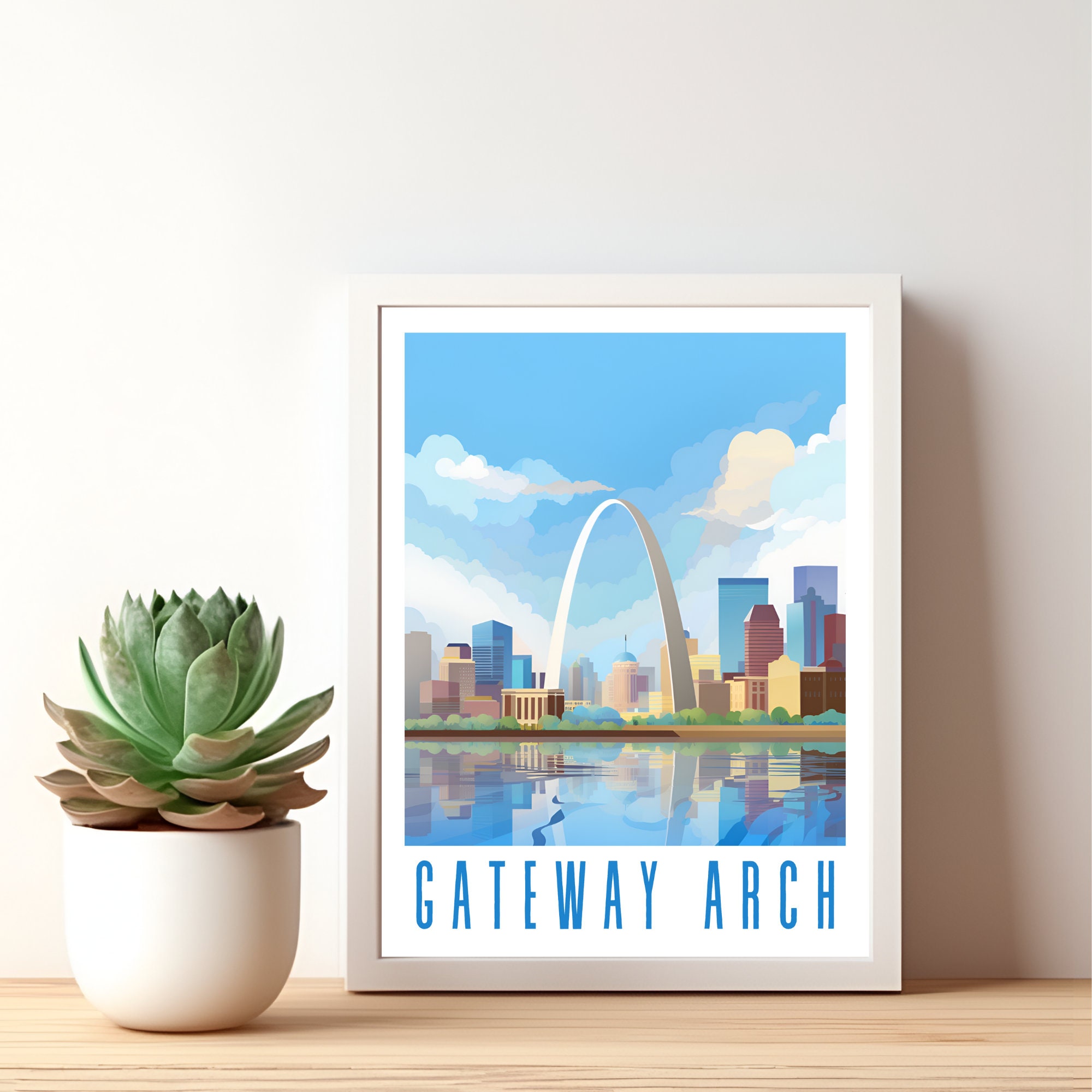 Gateway Arch National Park Poster: St Louis Travel Art (digital ...