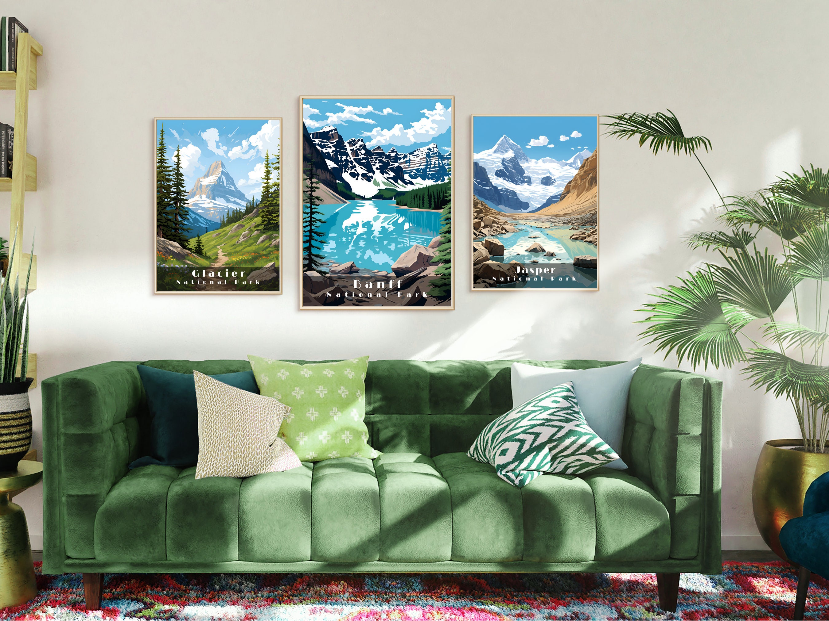 Canadian National Park Poster Set of 48 Vintage Retro Posters Parks ...