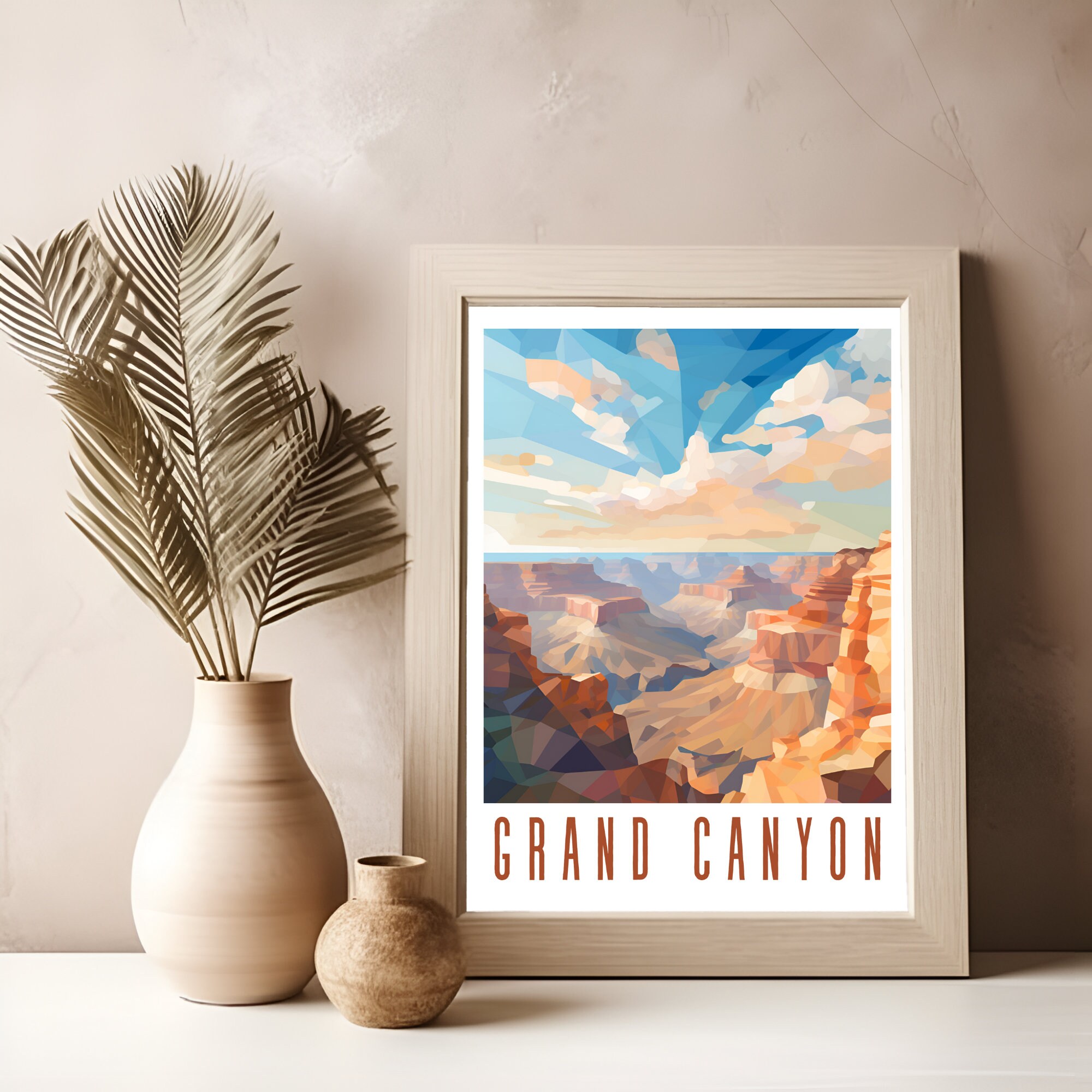 Grand Canyon National Park Poster: Abstract Arizona Landscape Art ...