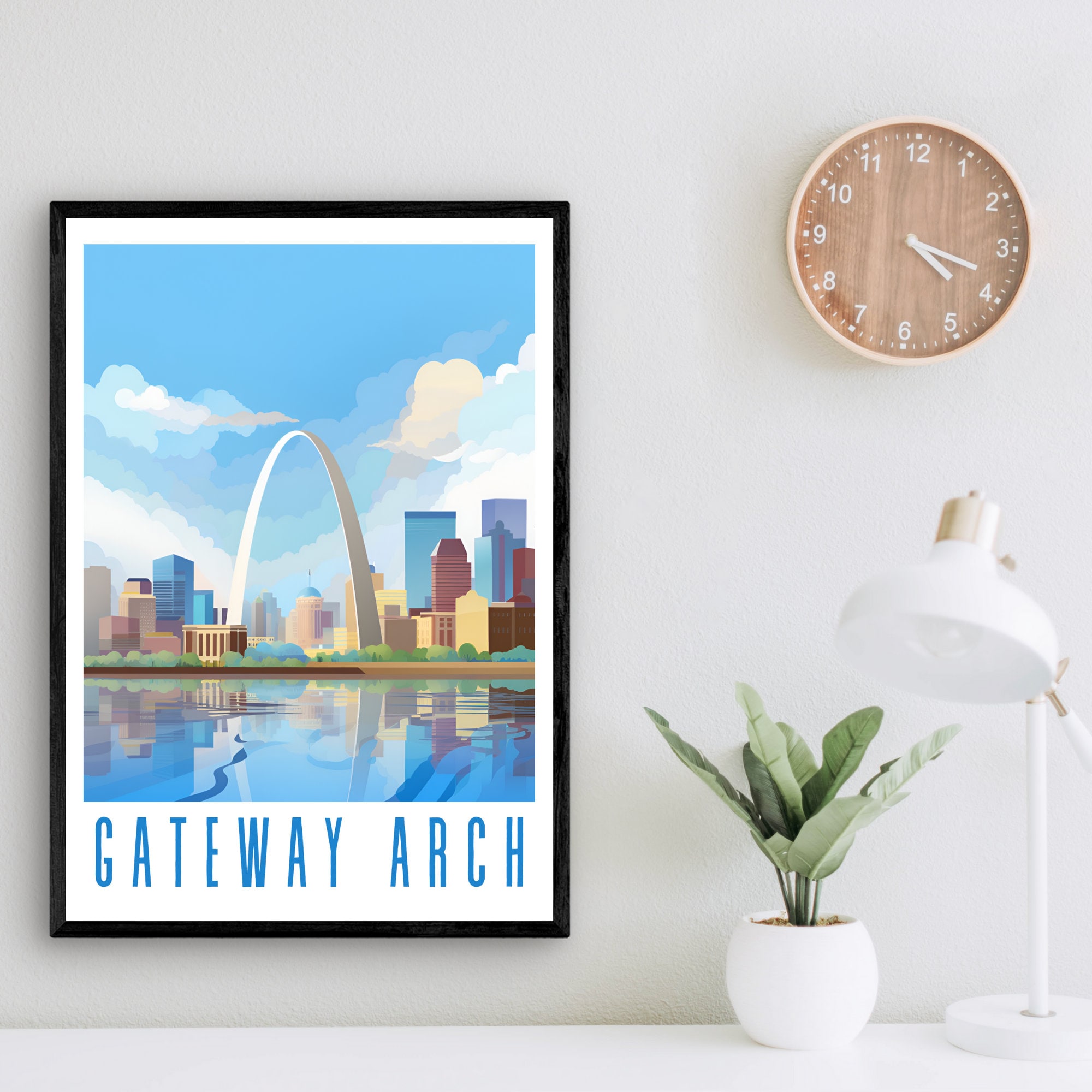 Gateway Arch National Park Poster: St Louis Travel Art (digital ...