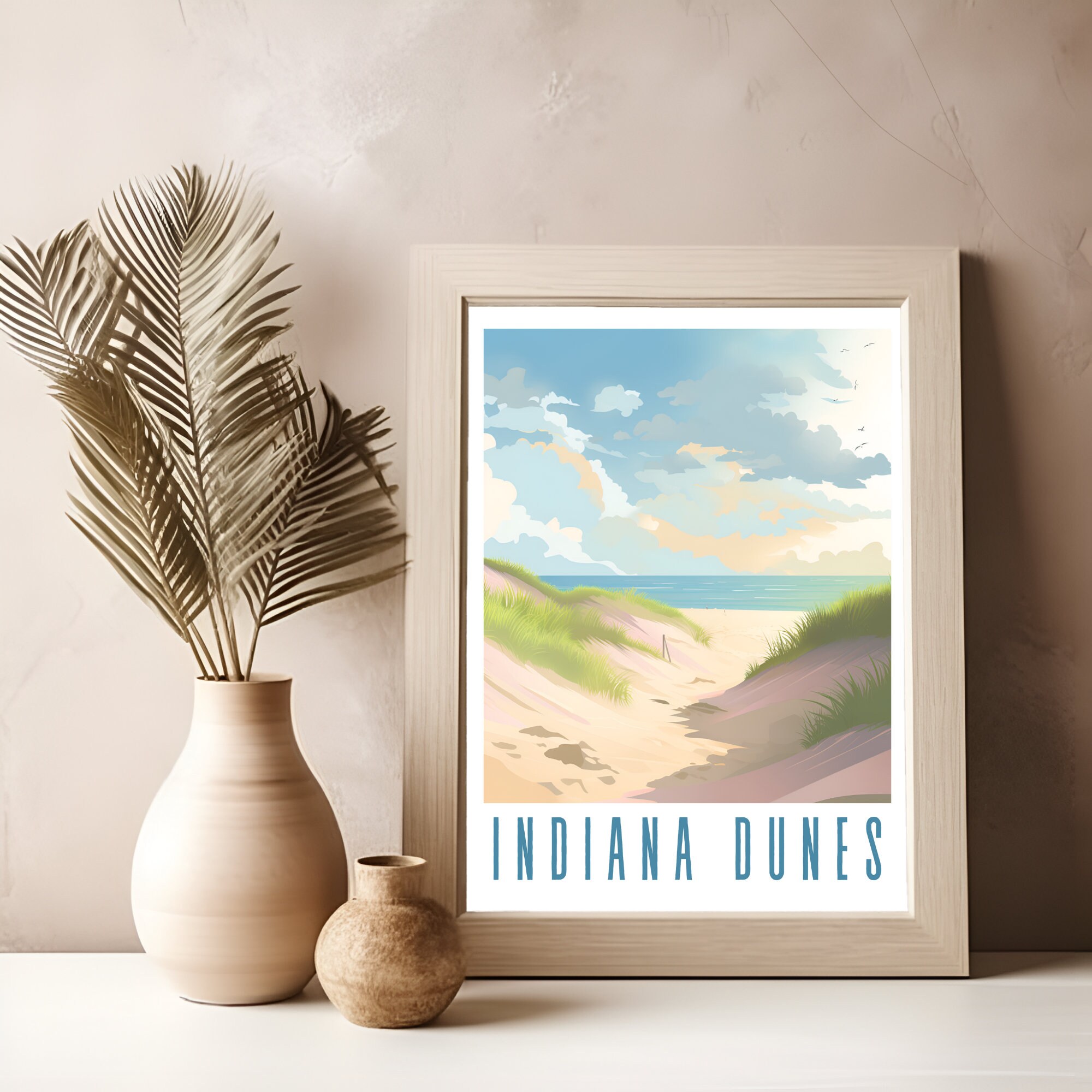 Indiana Dunes National Park Poster Travel Wall Art Digital Download ...