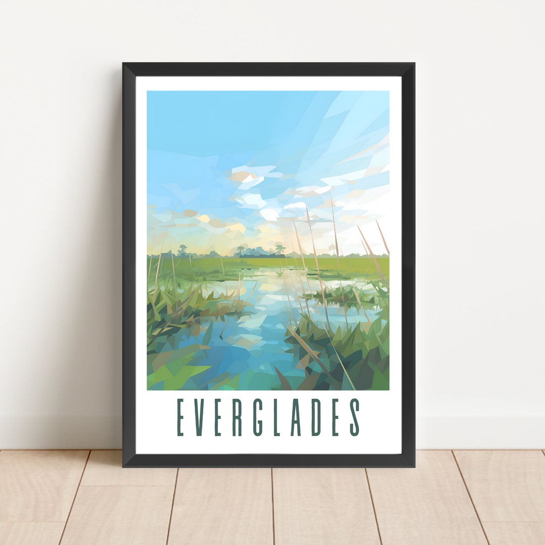 Everglades National Park Poster Florida Travel Wall Art Digital ...