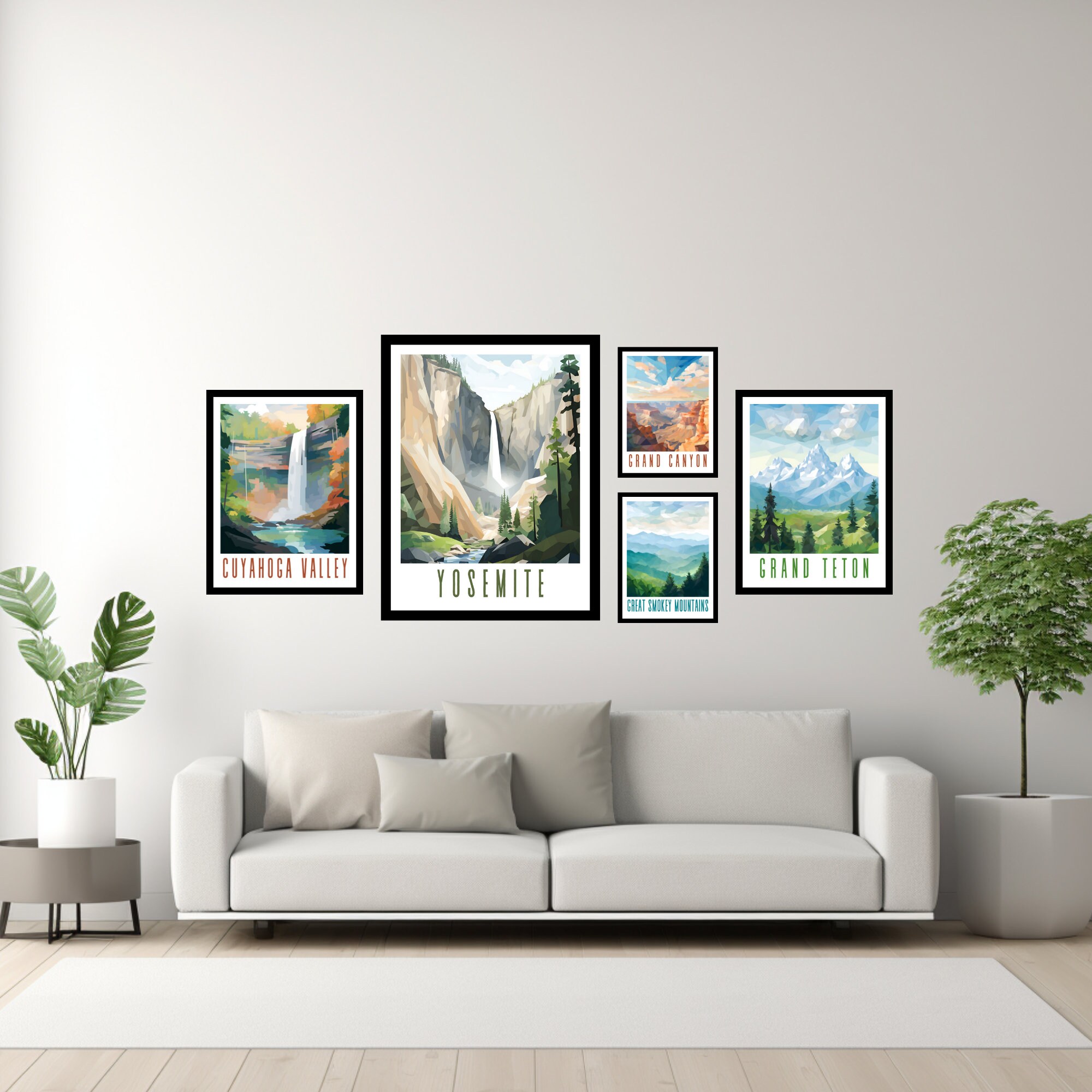 Yosemite National Park Poster California Travel Wall Art Digital ...