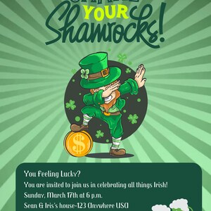 Video/digital St. Patrick's Day Invitation - Etsy