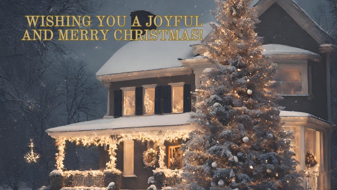Virtual Christmas Card Video Etsy