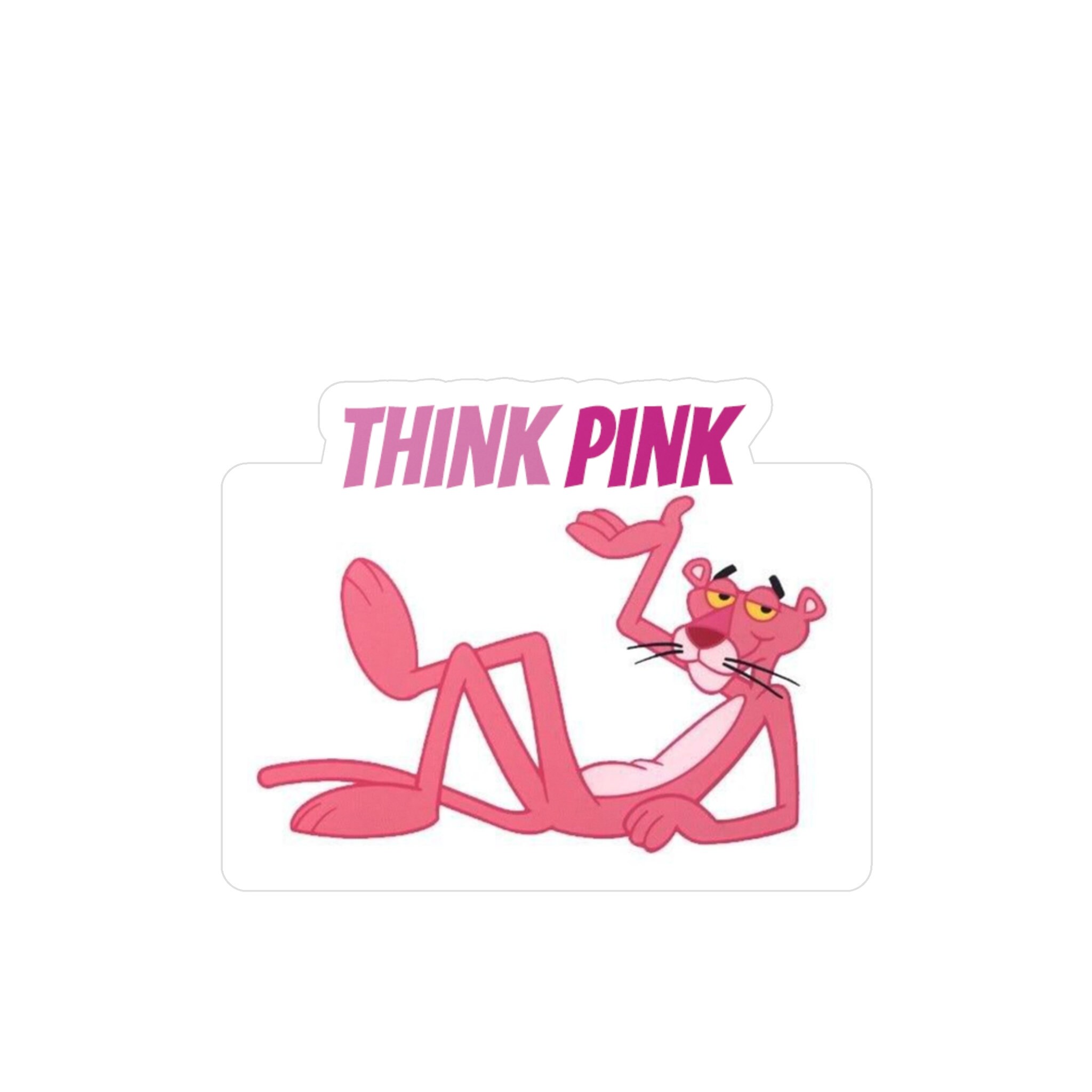 Pink Panther Think Pink Kiss-cut Vinyl Decals - Etsy
