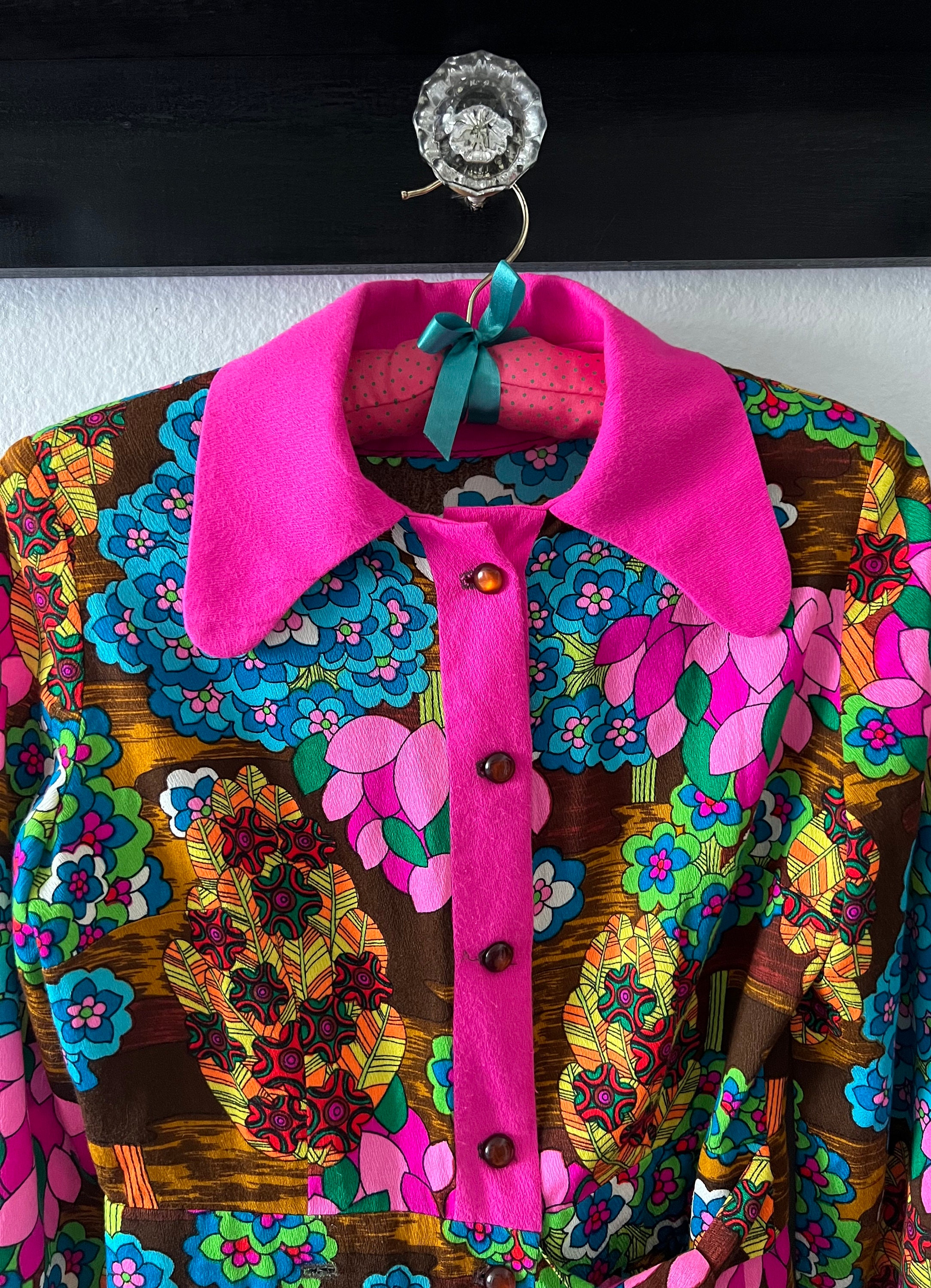VINTAGE 60s/70s Flower Power Mod Dress - Etsy