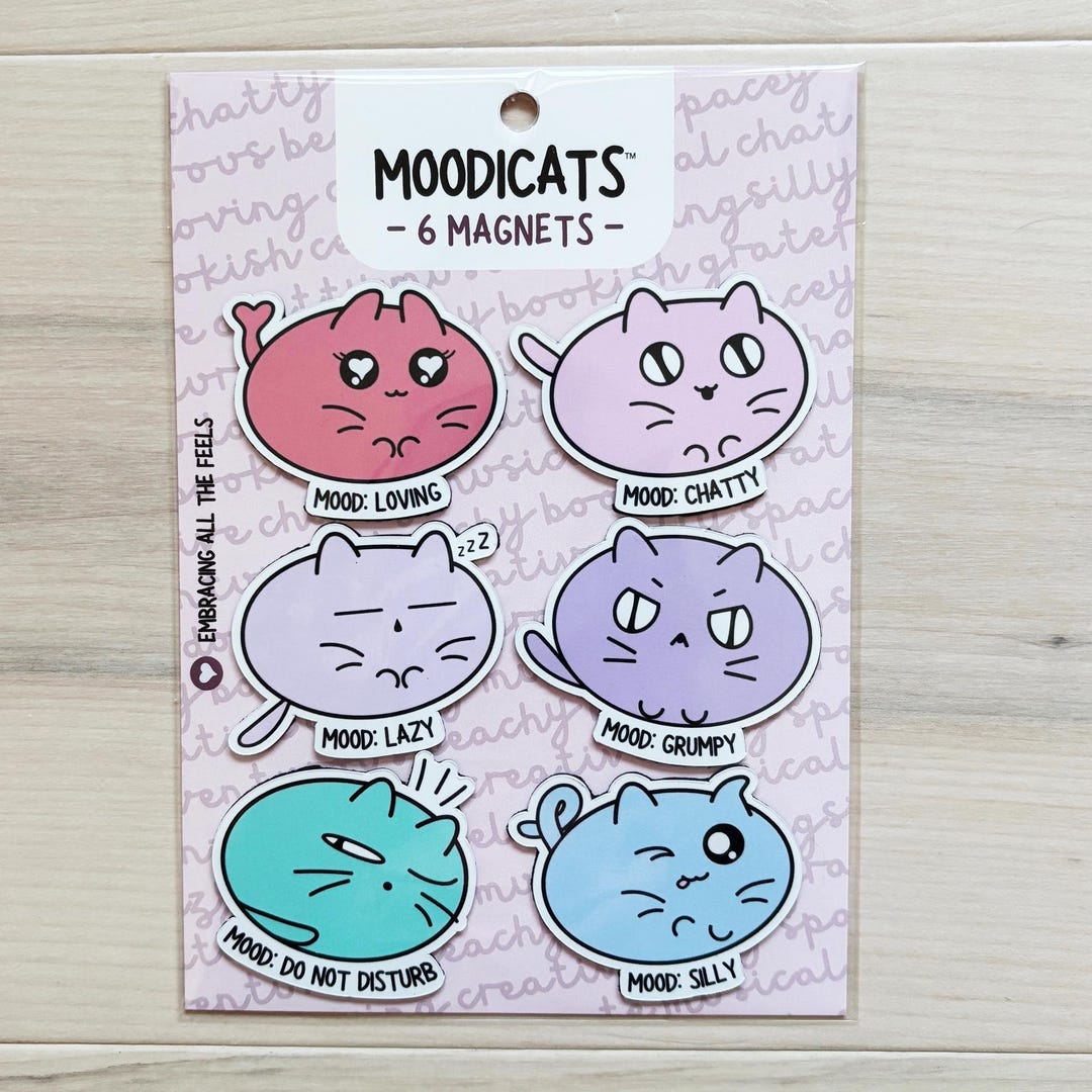 Cat Mood Magnets, Emotions, Feelings, Preschool and Toddler, Cat Lover ...