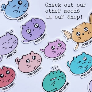 Do Not Disturb Mood Cat Sticker, Introvert Gift, Cat Lover, Vinyl ...