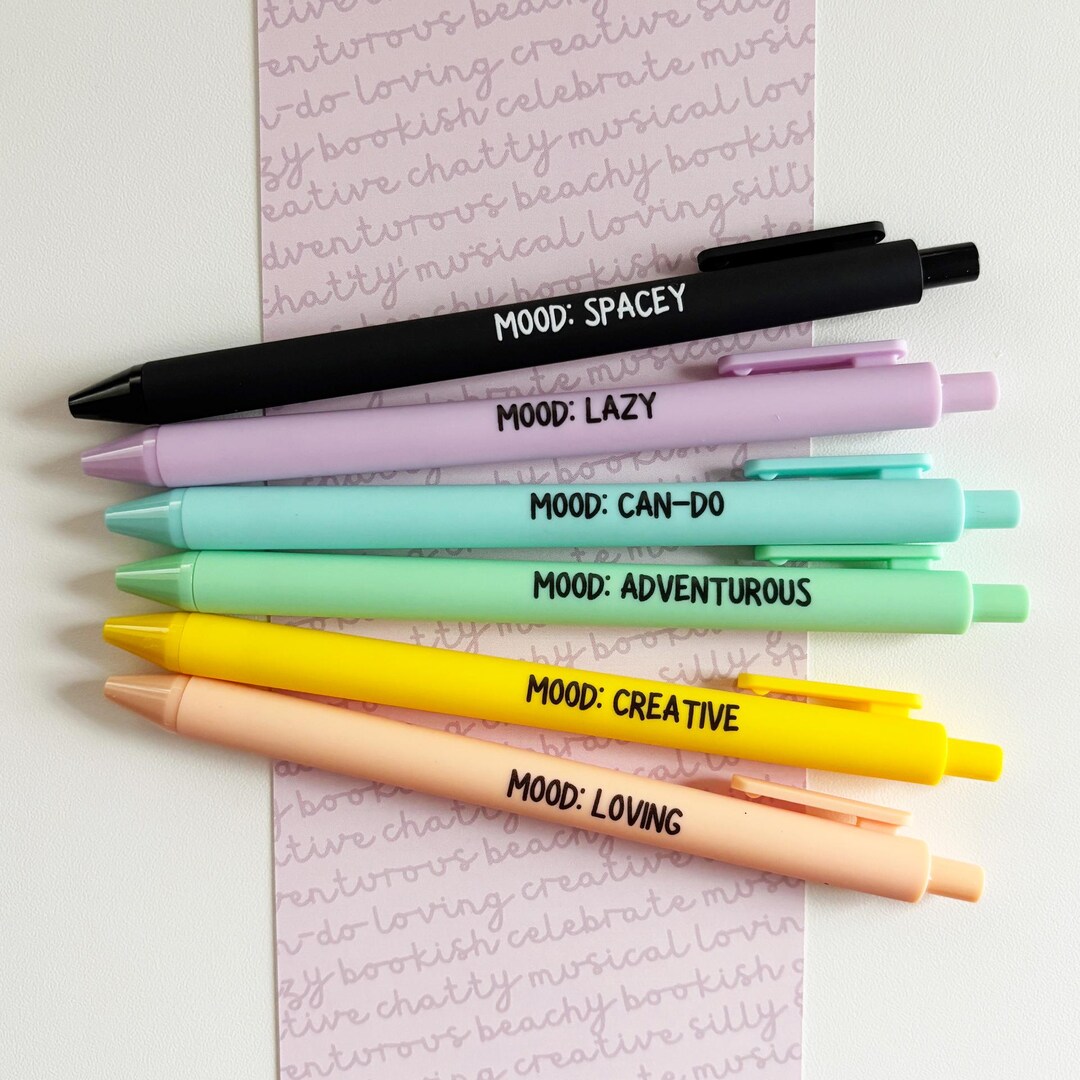 Mood Pen Set of Six, Emotions and Feelings, Speech - Etsy